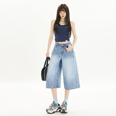 KRO夏季2025美式复古牛仔裤