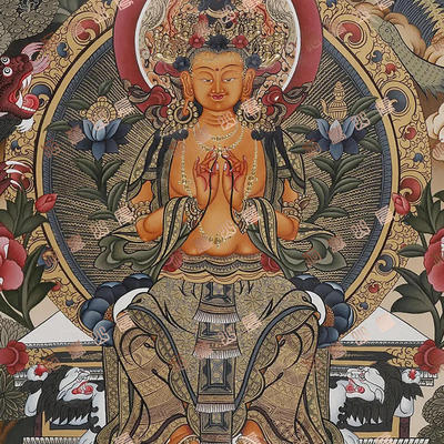 D43菩萨Bodhisattva唐卡绘画高清电子图片喷绘临摹素材