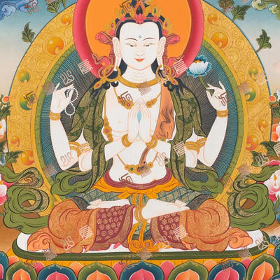 D167菩萨Bodhisattva唐卡绘画高清电子图片喷绘临摹素材