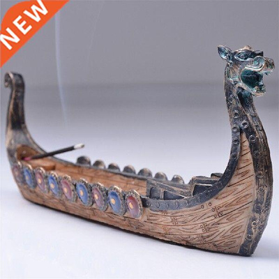 Dragon Boat Incense Burner Stick Holder Retro Resin Incense