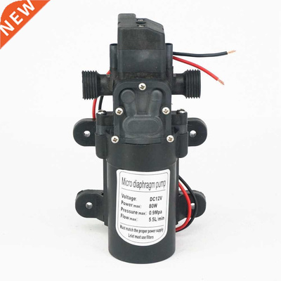 1/2'' BSP Male 12V DC 80W 5.5L/Min Diaphragm Water Pump Se