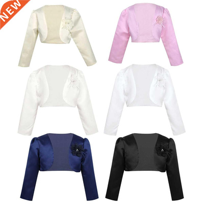 Girls Jacket Kids Long Sleeves Bolero Jacket Shrug Short Car
