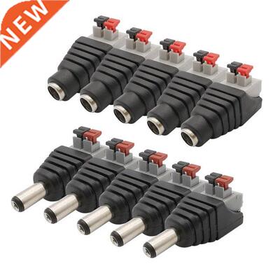 10Pcs/lot 5.5 x 2.1mm No Screws DC Power Male Plug and Femal