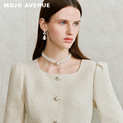 朗姿/MOJO AVENUE莫佐2026春新品千金小香风连衣裙女气质显瘦高腰