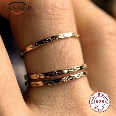 Japan and Korean Design Ins 925 sterling silver chic Rings