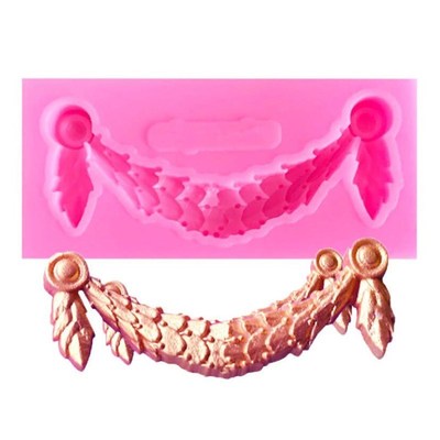 Vintage Relief Silicone Mold Fondant Sugarcraft Cake Topper