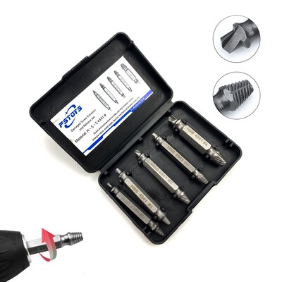 5pcs Double Side Drill Out Damaged Screw Extractor Out Remov