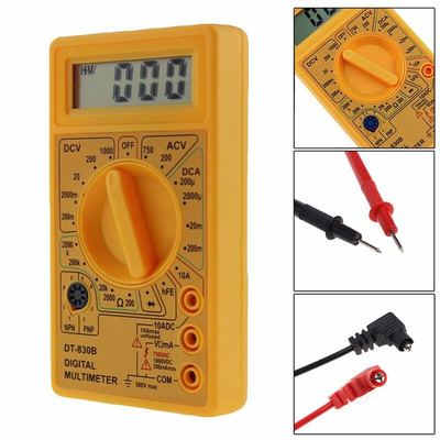 DT-830B Multimeter LCD Auto Range Digital Voltmeter Ohmmeter
