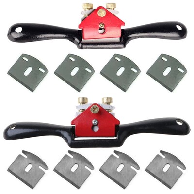 Adjustable SpokeShave with Flat Base and Metal Blade Wood Wo
