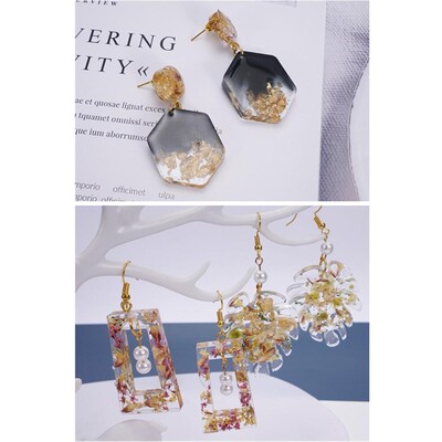 DIY Crystal Epoxy Mold Resin Earring Pendant Mold Casting Si