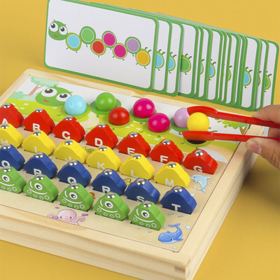 Children's Clip Beads Color Matching Game Magnetic Letter