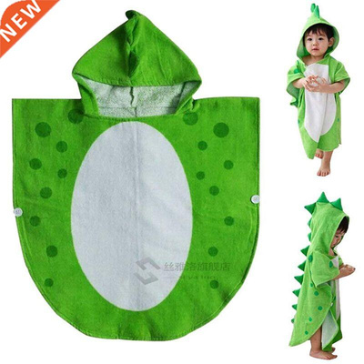 Children Bath Towel Robe Kids Hooded Beach Swimming Poncho D