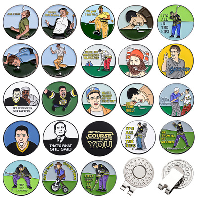 Golf Ball Mark Magnetic Adsorption Alloy Removable Marker