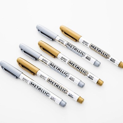 4 pcs Metallic color Marker pen Gold Silver Craft drawing pe
