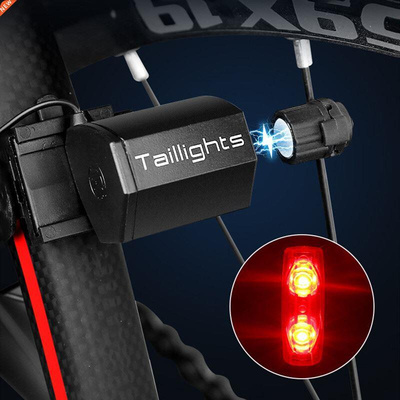 Magnetically Generated Electricity Bicycle Light Bike Lamp W