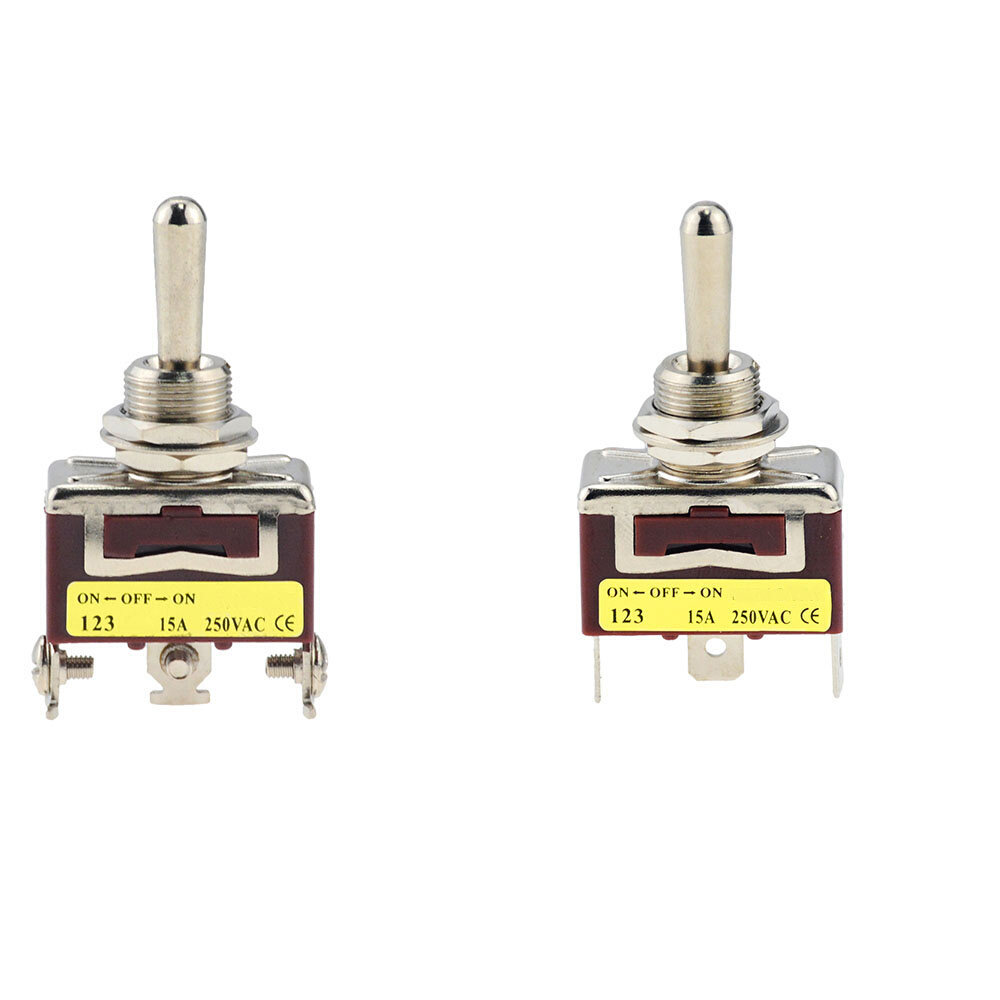 2PCS P 12 Double Reset Toggle Rocker Switch (ON)-OFF-(ON)