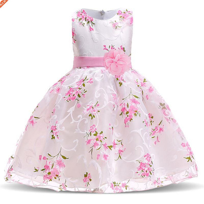 2022 Summer Kids Dresses For Girls Clothing Flower Toddler G