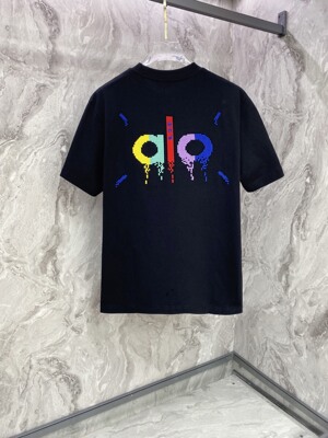 盟可睐美式复古高街街头ALO字母潮牌男女夏短袖T恤宽松休闲上衣