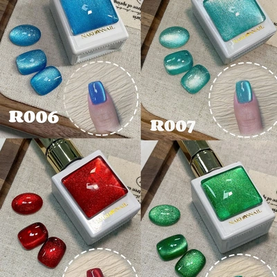 一瓶一色20瓶猫眼甲油胶光疗胶美甲salon Uv gel Cat eye set