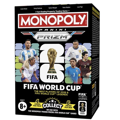 大富翁panini FIFA 2026年足球美加墨世界杯球星卡Monopoly Prizm