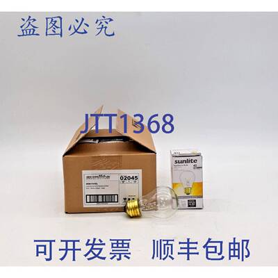 原装供应Sunlite 40A15/CL，02045 白炽灯 A15 电器灯泡 - 12 个/