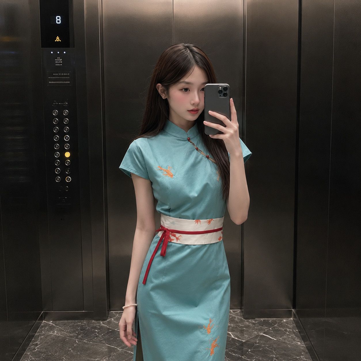 新中式复古风旗袍连衣裙女2026新款夏季立领收腰刺绣气质长裙国风