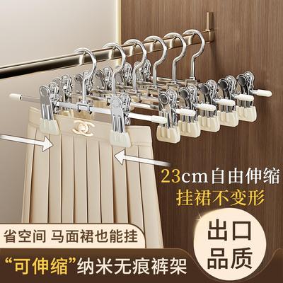 Pants hanger and clips, specially designed for home use, lea