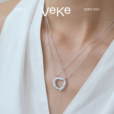 VEKE「陨星砂」锁骨链时尚高级感毛衣链超闪气质小众NC16545A