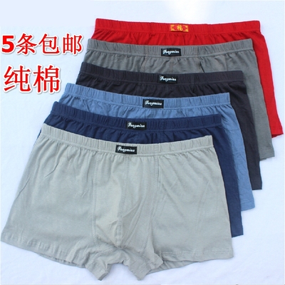 广东普宁内裤深圳东莞产地男纯棉平脚裤中腰宽松小榄揭阳广州汕头
