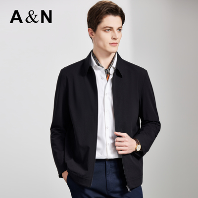 AntonNeal桑蚕丝商务休闲夹克男