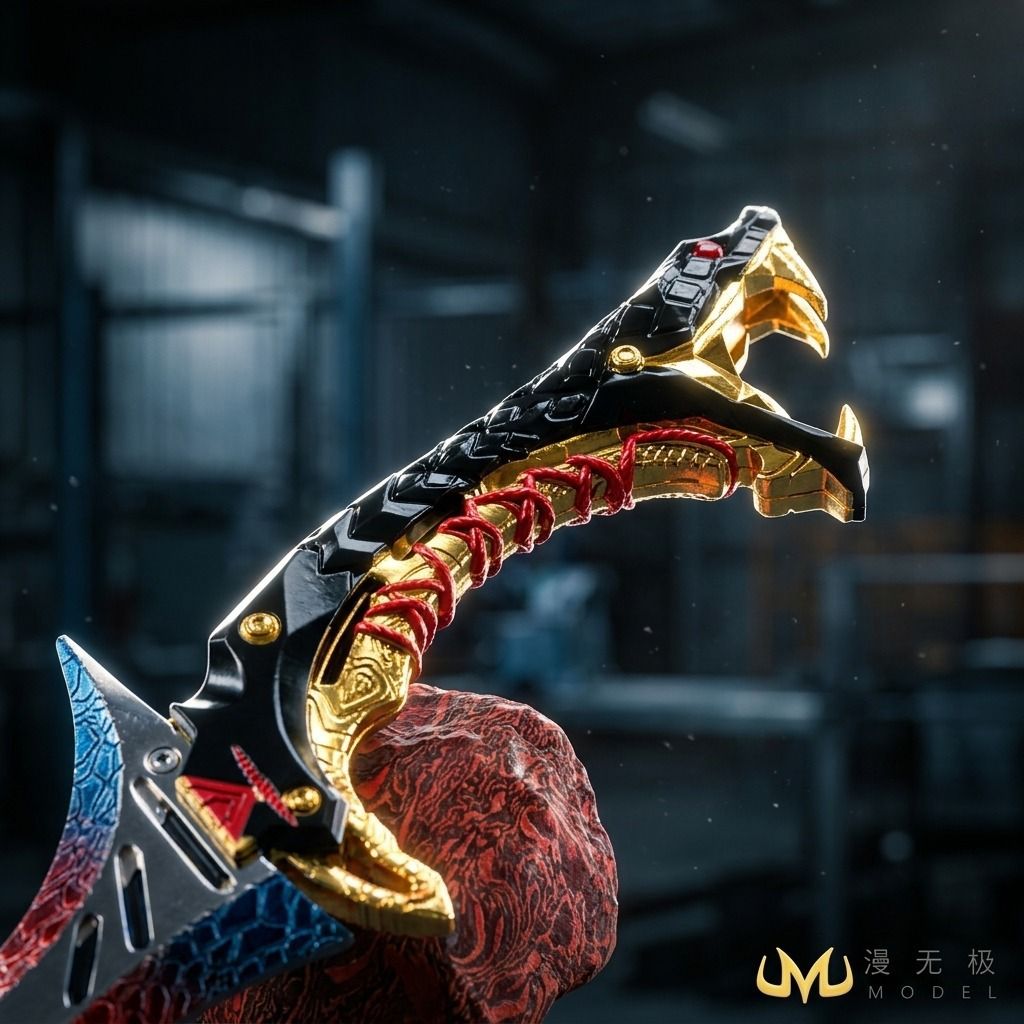 暗区突围暗区突围周边 美杜莎 掠影马来剑 金属实物玩具刀剑武器