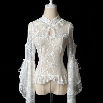 Lolita中华风内搭上衣姬袖衬衫
