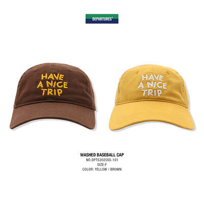DEPARTURES 2025新款破产兄弟鸭舌棒球帽男复古水洗做旧刺绣情侣