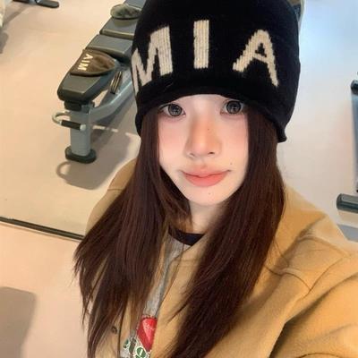 蟹蟹帽业小头围版网红字母千禧辣妹风宽松堆堆帽帽子鸭舌帽女加厚