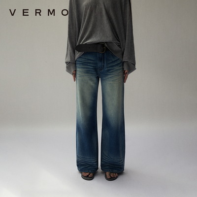 VERMO大马骝水桶牛仔裤