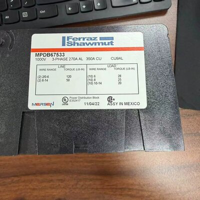 议价Mersen MPDB67533 三相电源分配端子可维修