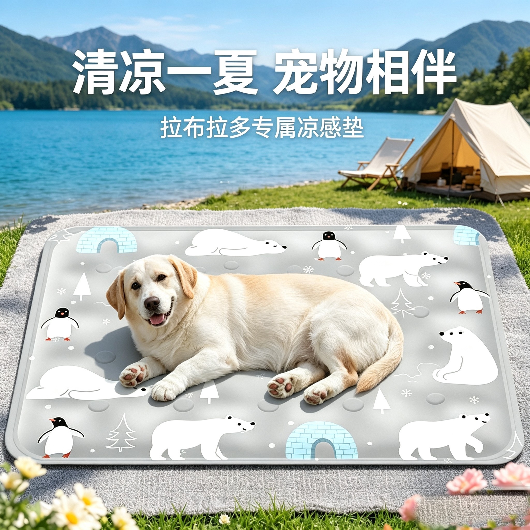 【拉布拉多专用冰垫】宠物夏季冰垫狗狗凉席大型夏天降温冷感科技
