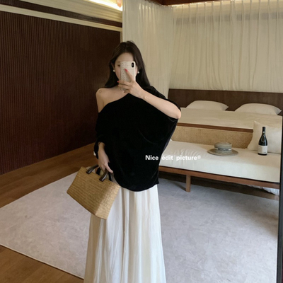 nice edit-韩系温柔琥珀压褶半身裙BQ5132