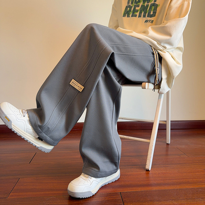 Abyss 裤子男士春秋款运动卫裤2026新款宽松直筒潮牌痞帅休闲长裤