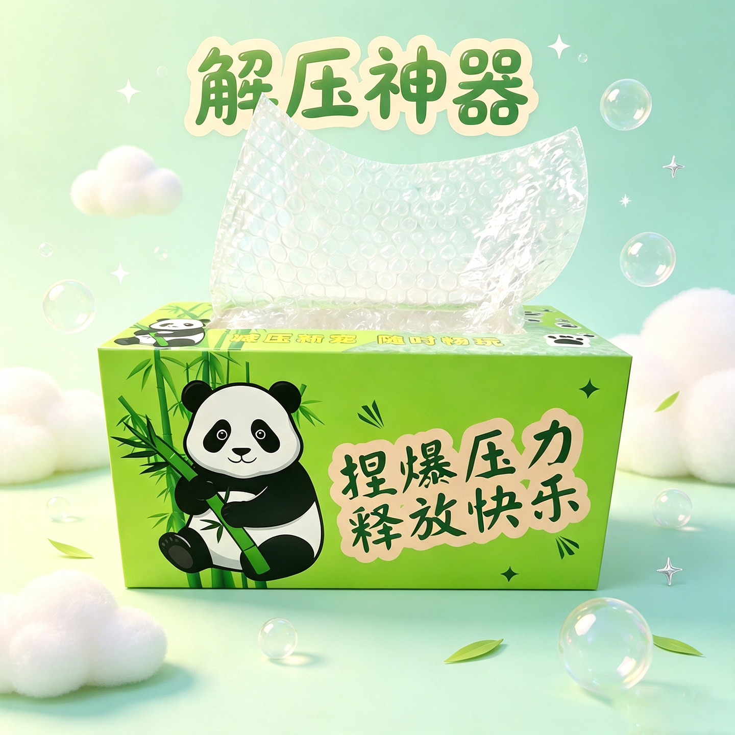 泡泡纸解压玩具捏捏气泡膜减压抽纸创意整蛊玩具发泄玩具解压神器