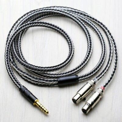 16股加粗 适用于森海 HD490PRO PLUS 铜银混编 4.4平衡线 卡侬