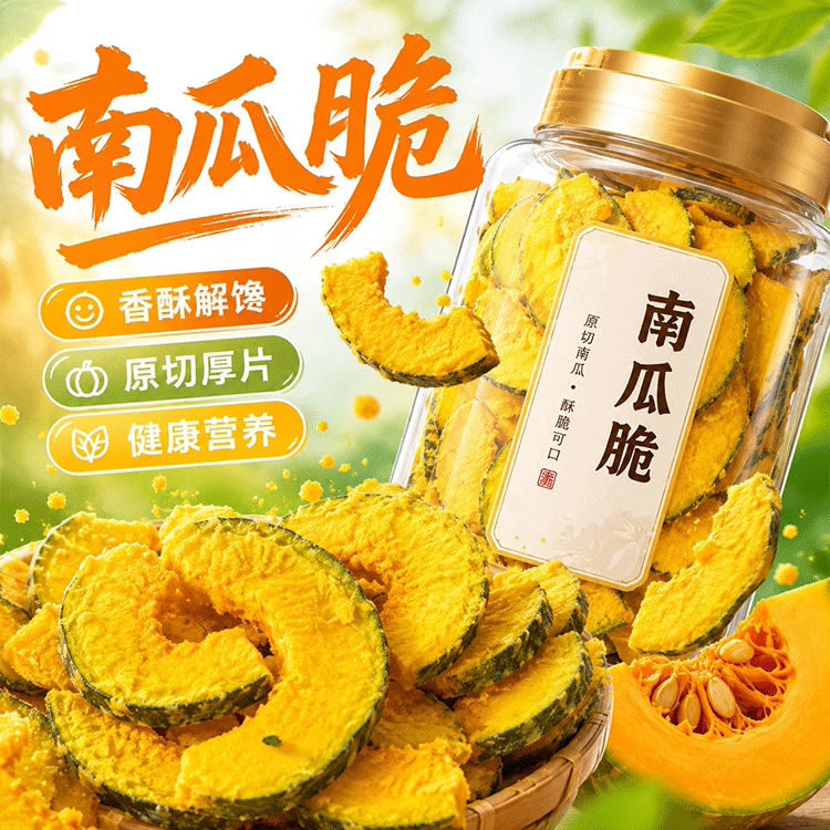 海苔南瓜干脆片官方旗舰店贝贝南瓜脆片果蔬菜干无添加儿童零食