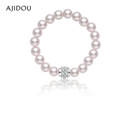 阿吉豆AJIDOU戒指女款米色时尚小众轻奢设计细巧指环尾戒饰品戒指