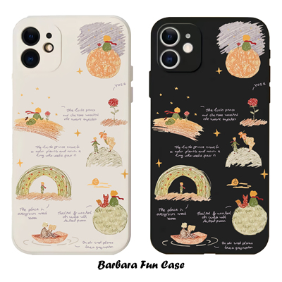 液态硅胶卡通小王子涂鸦复古全包手机壳适用苹果15nova10华为p50E/mate60小米13opporeno9vivo荣耀80iPhone14