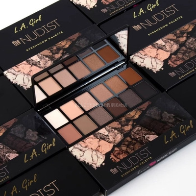 保税L.A. LA GIRL FANATIC洛杉矶女孩12色眼影盘NUDIST灰棕烟熏