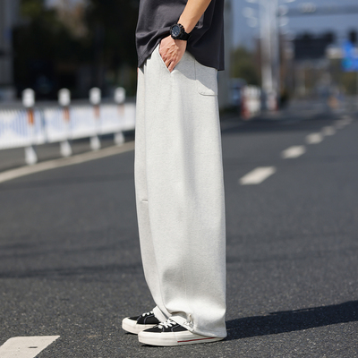VR97美式潮牌弯刀裤男2025春夏新款400G重磅宽松休闲 垂感抗皱卫