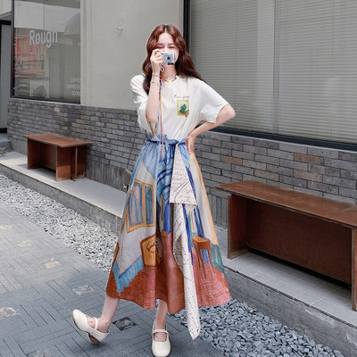 大货 7933上衣TP80控120油画不规则半裙P95控148整套P175控268