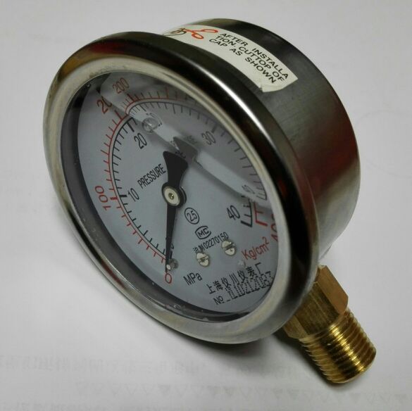 。pressuregauge银焊耐震压力表 YN-60 0～40mpa 400kg/cm2 ZG1/_虎窝淘