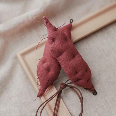 布I说手HANDMADE工绣红薯香包D刺Y材料香囊玩偶随身包挂件车载摆