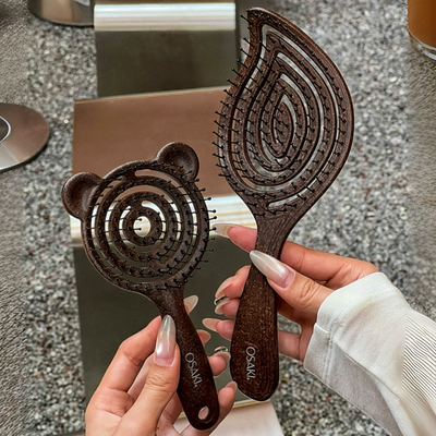 OSAKI椰壳镂空按摩梳高颅顶蓬松顺发开结按摩女士专用长发排骨梳